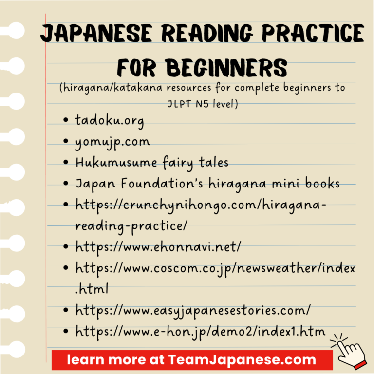 FREE Websites for Japanese Reading Practice (At Every Level) - Team ...