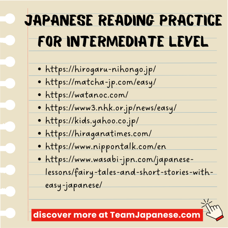 FREE Websites for Japanese Reading Practice (At Every Level) - Team ...