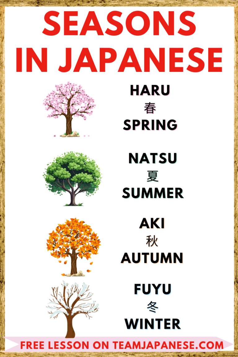 How to Say the Four Seasons in Japanese - Team Japanese