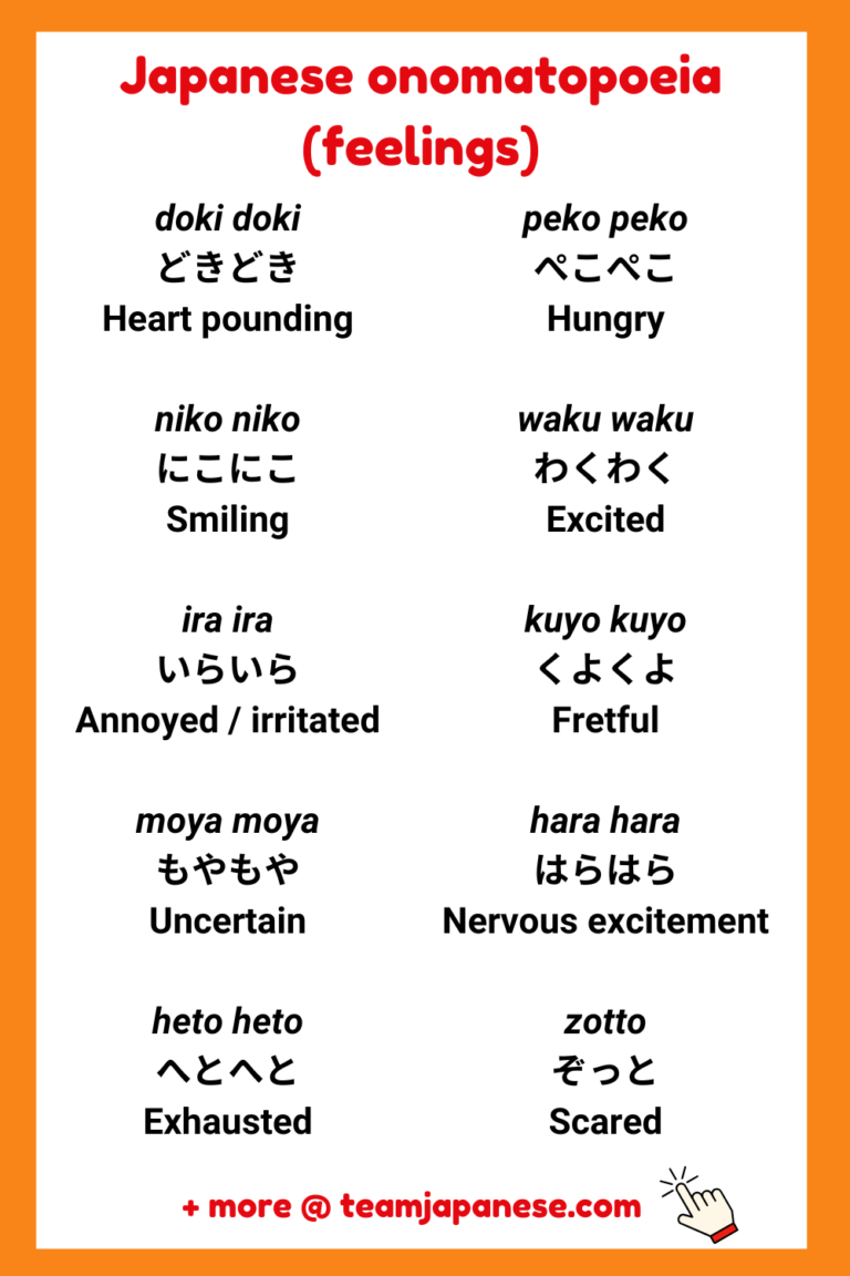 60+ Vibrant Japanese Onomatopoeia Words To Bring the Language to Life ...