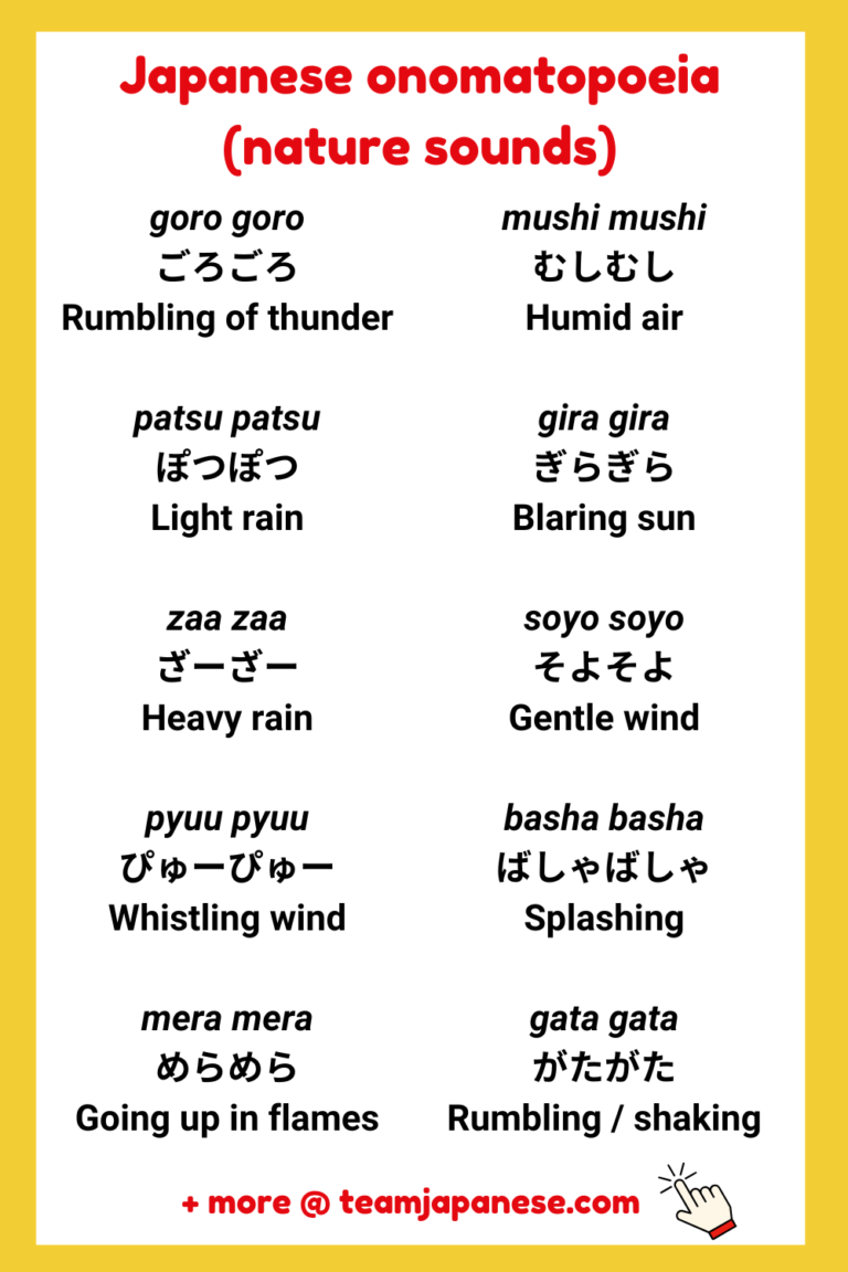 60+ Vibrant Japanese Onomatopoeia Words To Bring the Language to Life ...