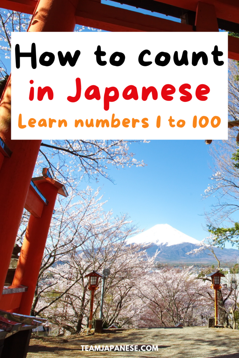 Learn the Numbers in Japanese: How to Count from 1 to 100 - Team Japanese