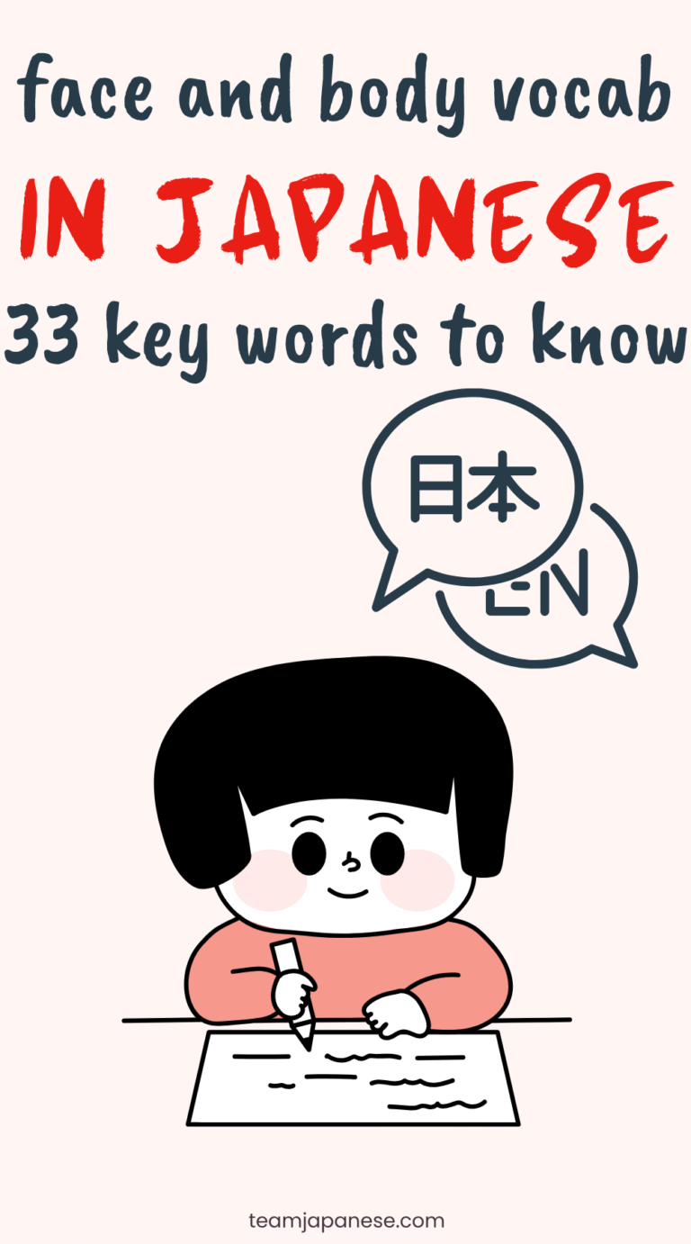Body Parts in Japanese (Essential Vocabulary for Beginners) - Team Japanese